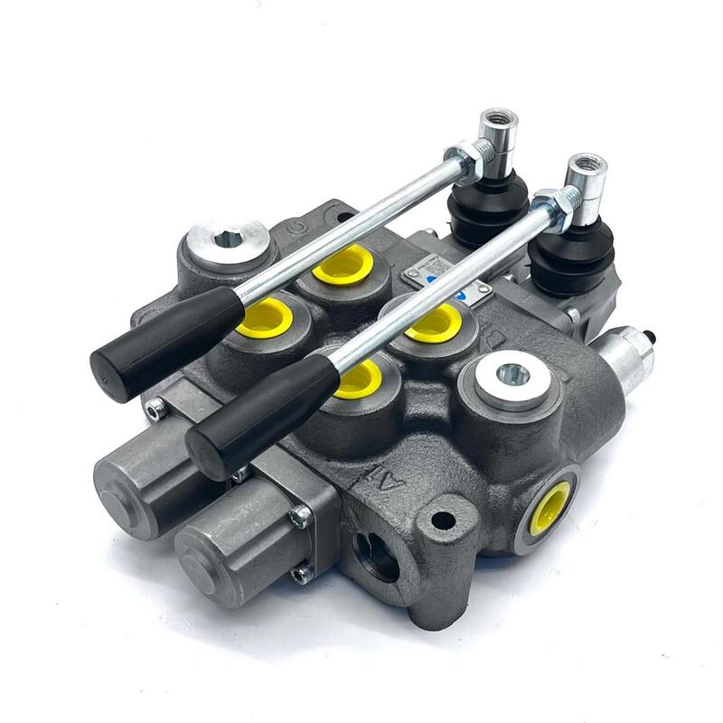 DISTRIBUTORE A 2 LEVE DOPPIO EFFETTO CON ATTACCHI 1/2" E 3/4": AMA ...