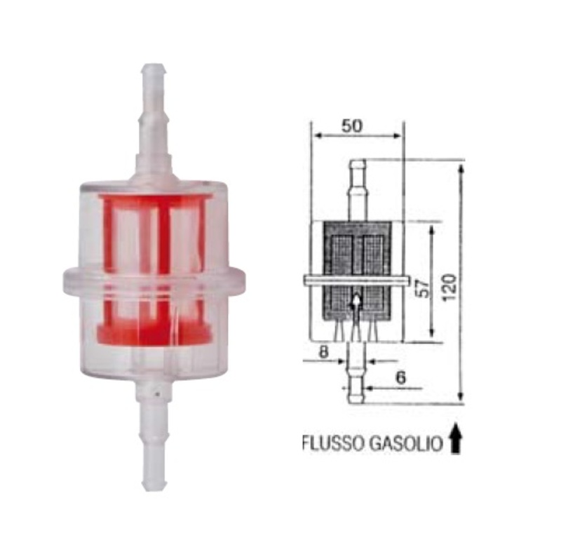 PLASTIC FUEL FILTER: AMA RICAMBI - 81239 - Buy at the best price