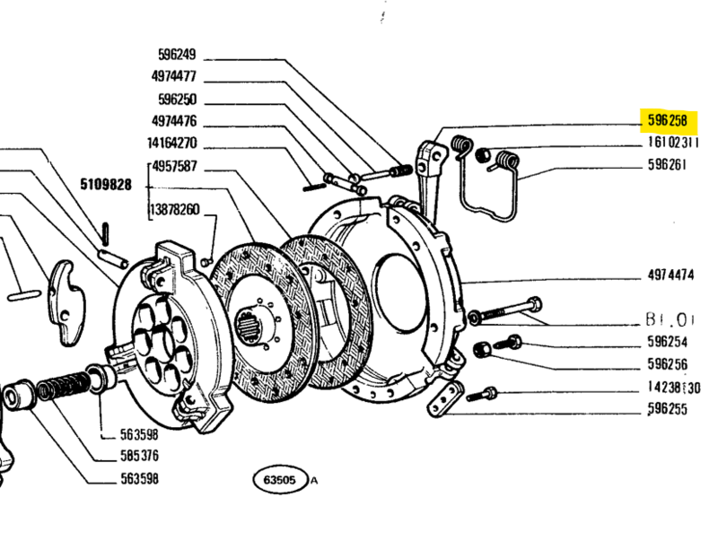CLUTCH PRESSURE PLATE LEVER: AFTERMARKET - MOD596258 - Buy at the best ...
